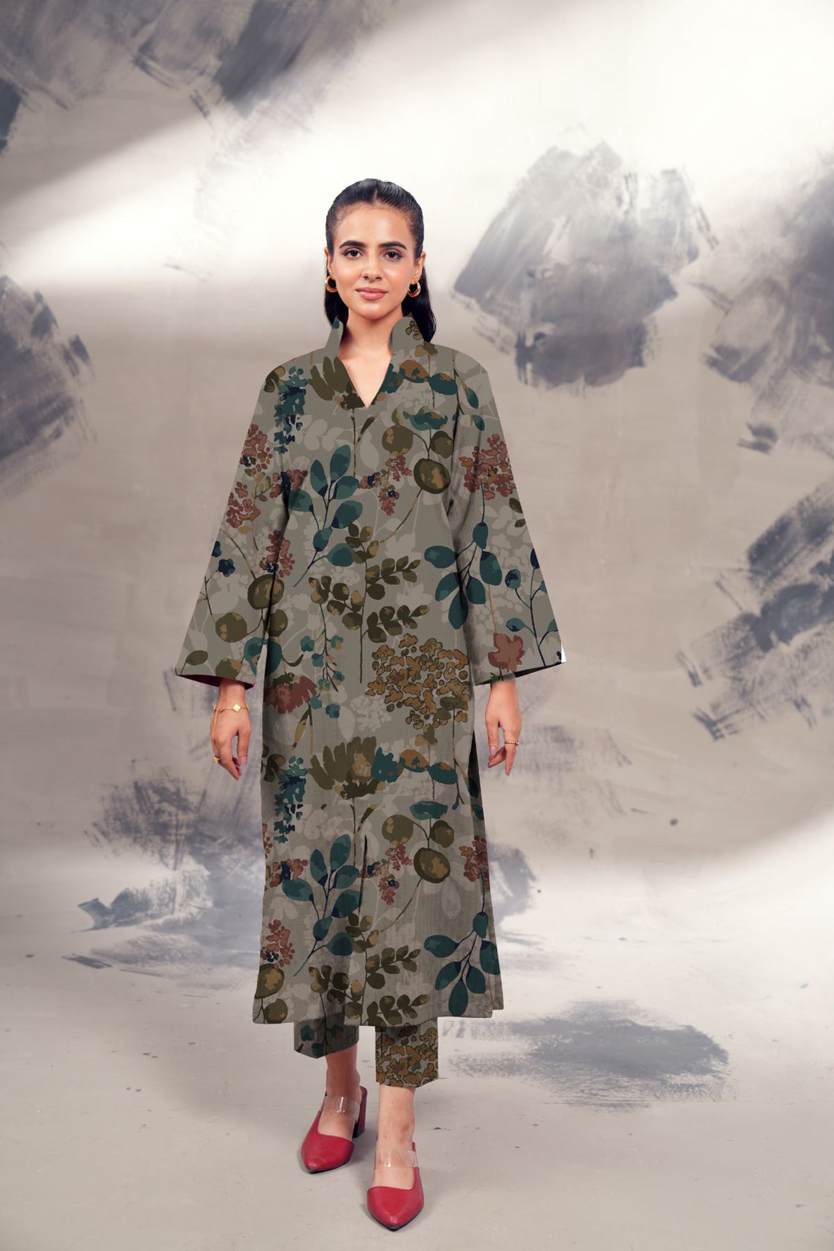 Unstitched 2PC Digital Print Suit (RUS03) – RETRO PK